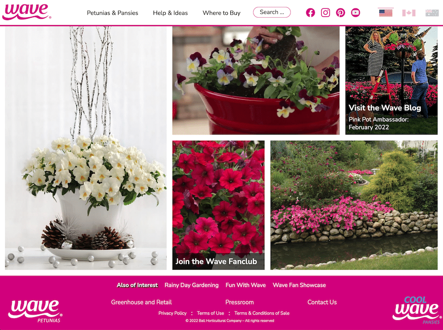 Wave Petunias Relaunches Website - Greenhouse Product News