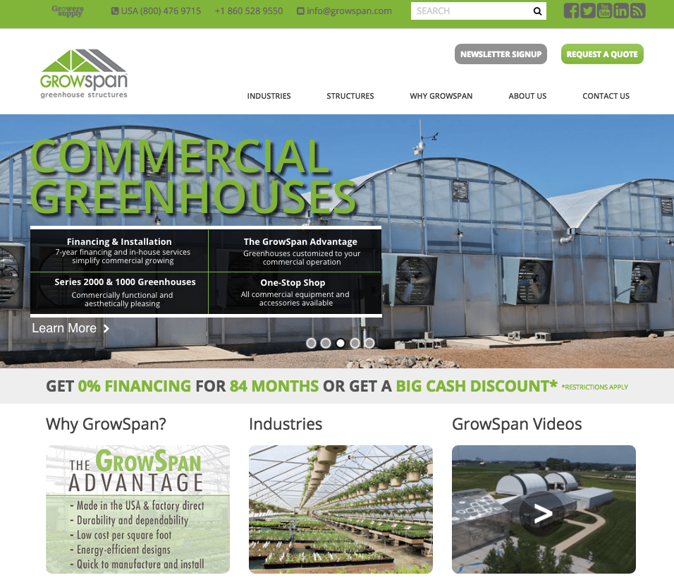 Growers Supply Launches GrowSpan Website - Greenhouse Product News